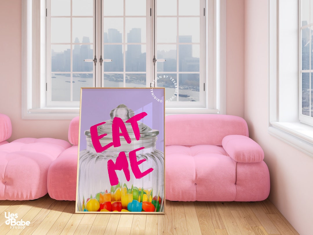 Dopamine Decor, Candy Wall Art, Quirky Kitchen Prints, Colorful Kitchen ...