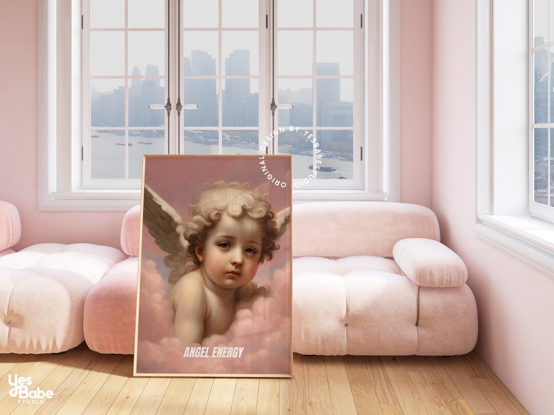 Coquette Wall Art, Angelcore, Coquette Room Decor, Rococo Art, Light ...