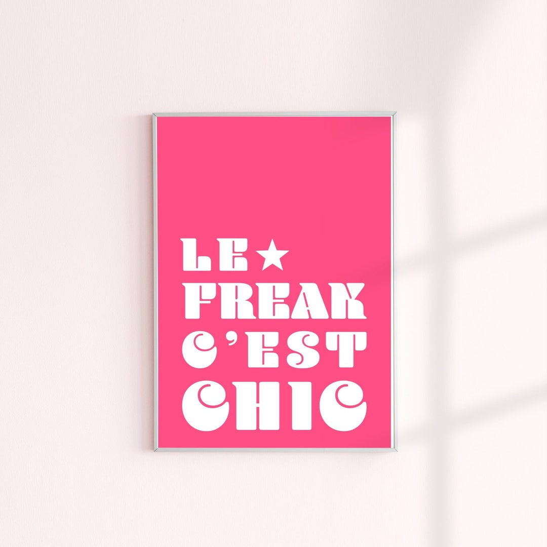 le-freak-c-est-chic-groovy-wall-art-colorful-print-etsy