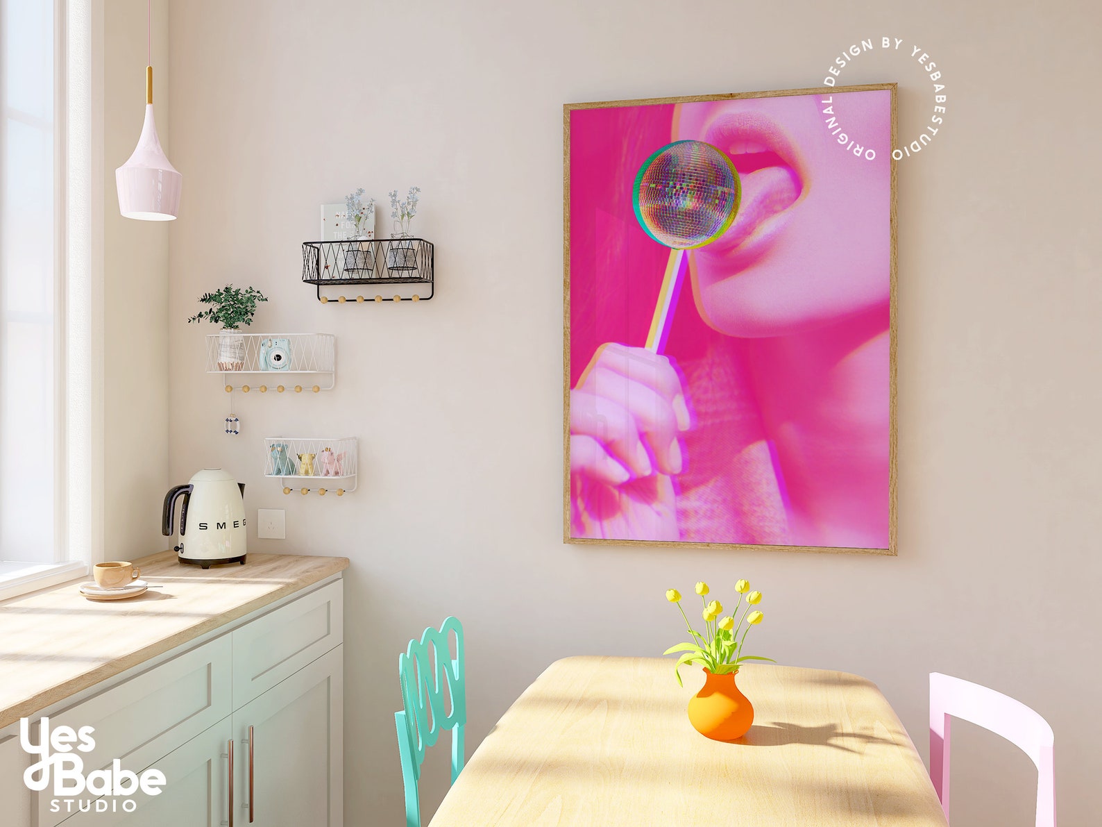 Disco Lollipop | Disco Ball Art, Colorful Decor, Maximalist Wall Art ...