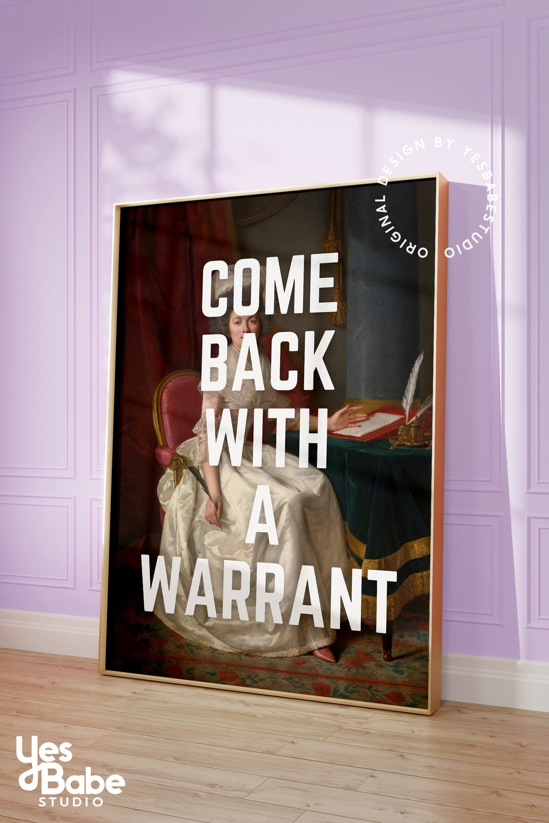 Come Back With a Warrant, Altered Art Print, Gothic Room Decor, Rococo ...