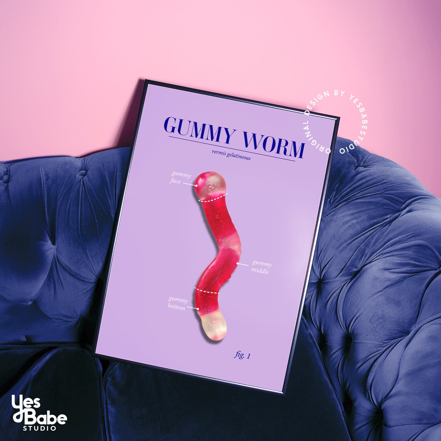 Gummy Worm Art, Candy Wall Art, Maximalist Wall Art, Candy Decor ...