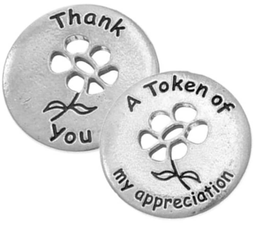 Pewter Keepsake Token - Thank You - Etsy