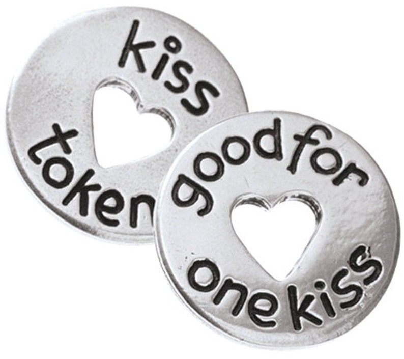 Pewter Keepsake Token - Kiss (good for One Kiss) - Etsy