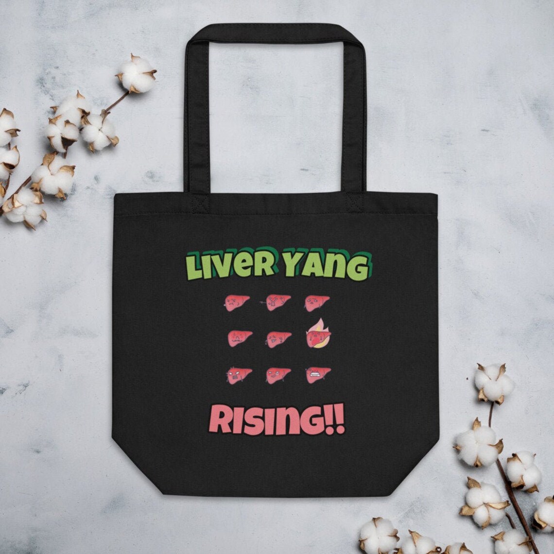 Liver Yang Rising!! Acupuncture TCM - Eco Tote Bag Organic Cotton - Etsy