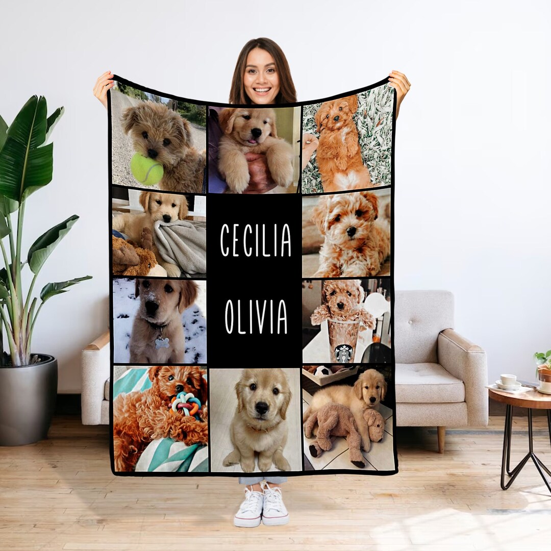 Personalized Flannel Photo Blanket, Custom Blanket With Text, Super ...