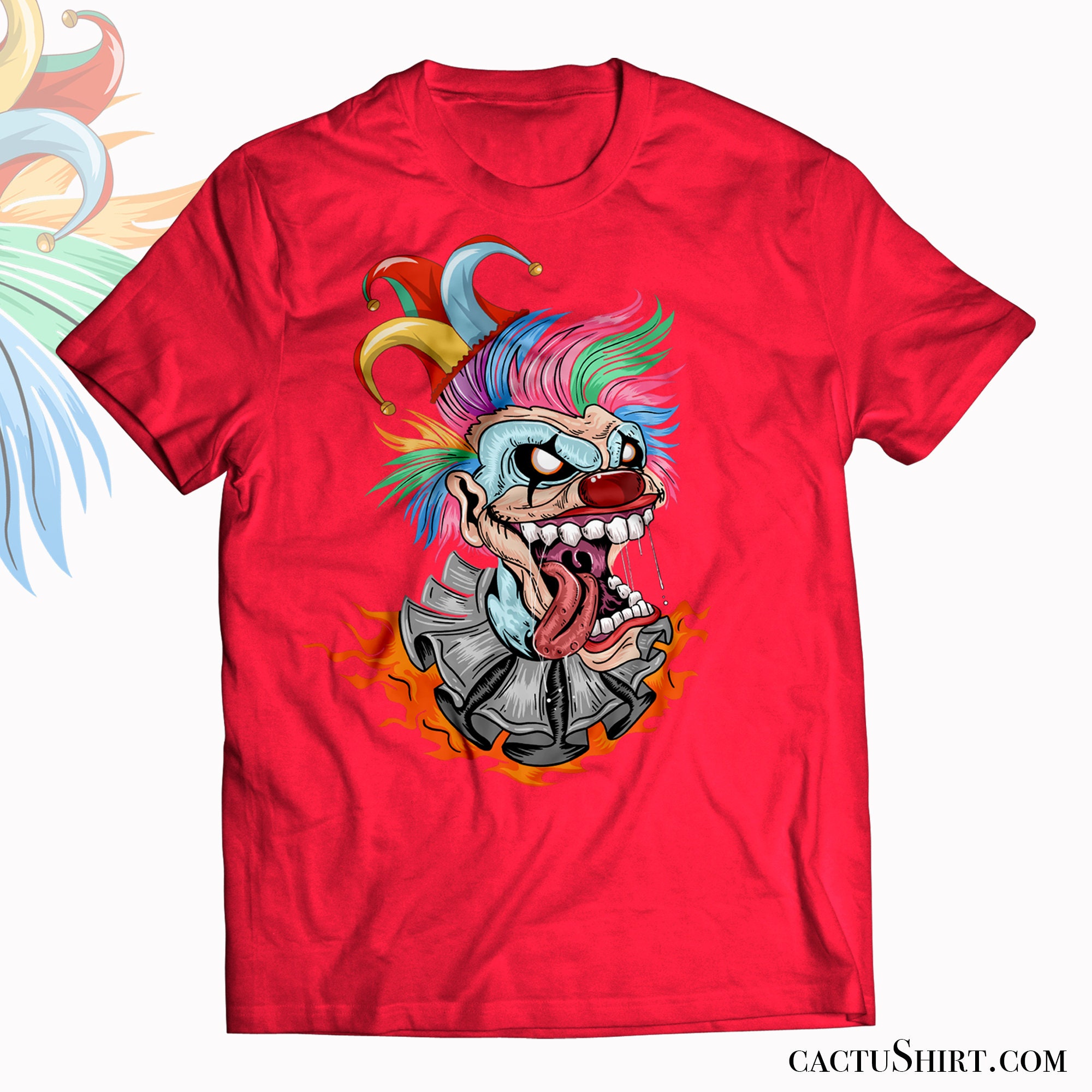 Unique Clown shirts Halloween colourful Joker Clown tee | Etsy