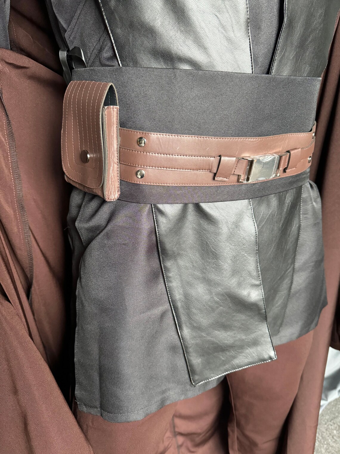 Jedi Knight Anakin Skywalker Costume Cosplay Coat Brown - Etsy