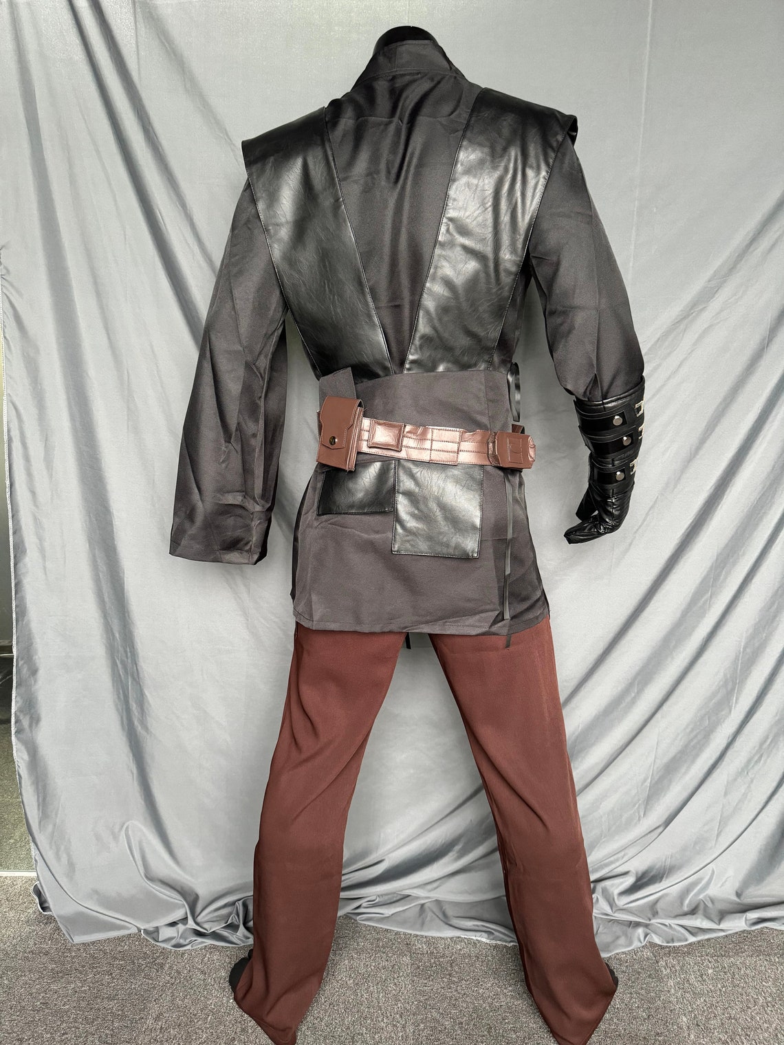 Jedi Knight Anakin Skywalker Costume Cosplay Coat Brown - Etsy