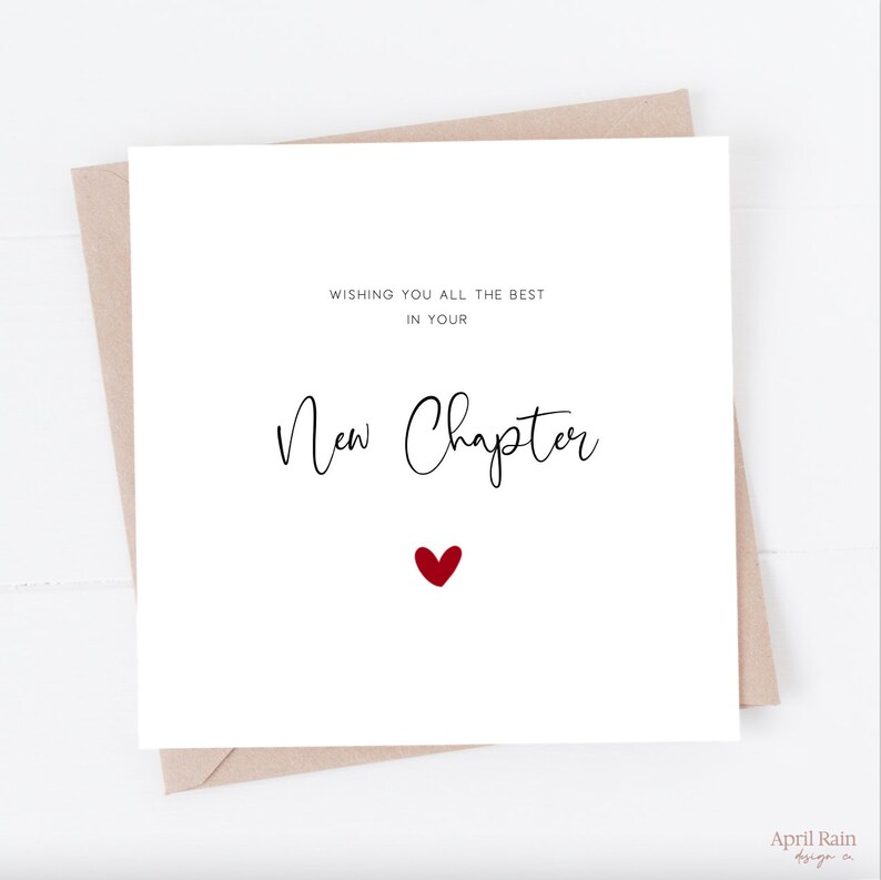 New Chapter Card Wishing You All the Best in Your New | Etsy