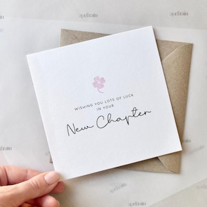 New Chapter Card | Good Luck Card, Wishing You All the Best in Your New ...