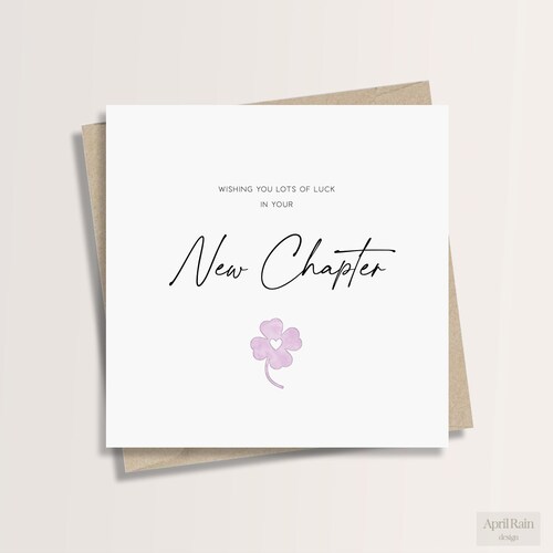 New Chapter Card Good Luck Card Wishing You All the Best in - Etsy UK