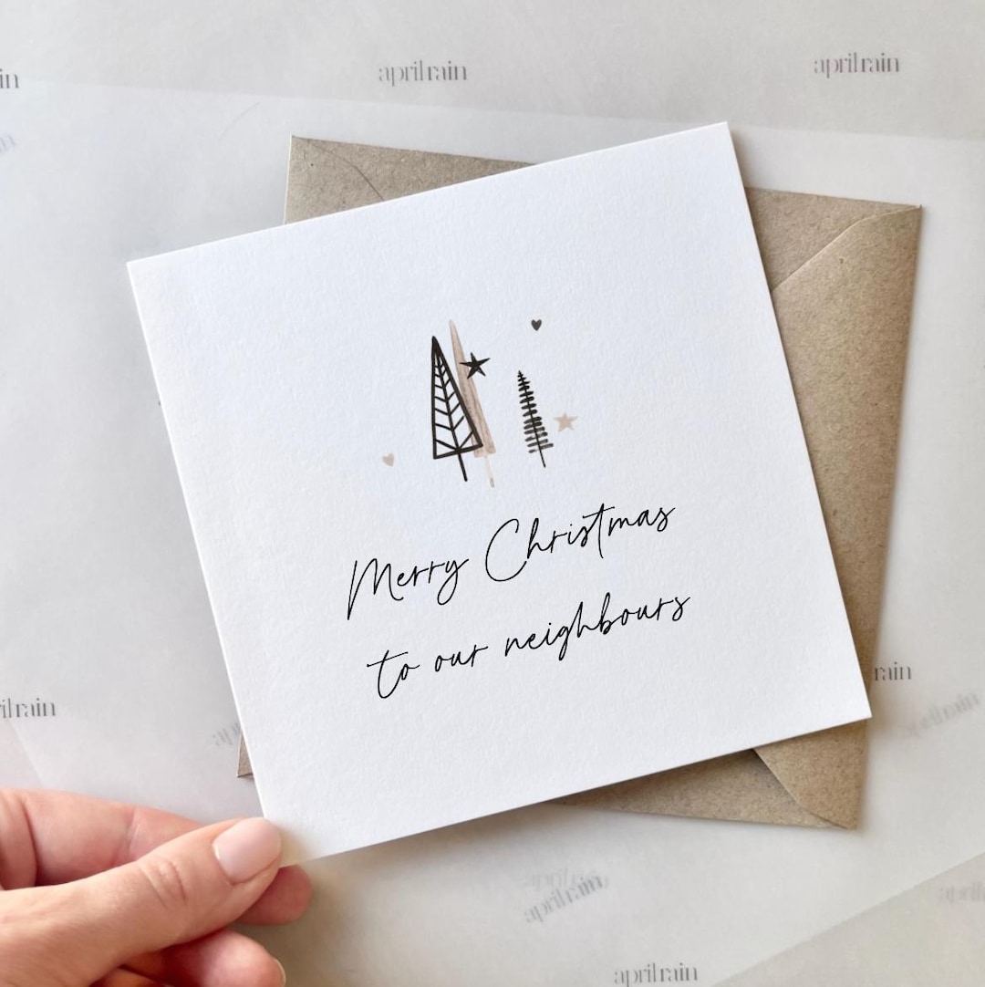 Merry Christmas to Our Neighbours Card | Neighbours Christmas Card ...