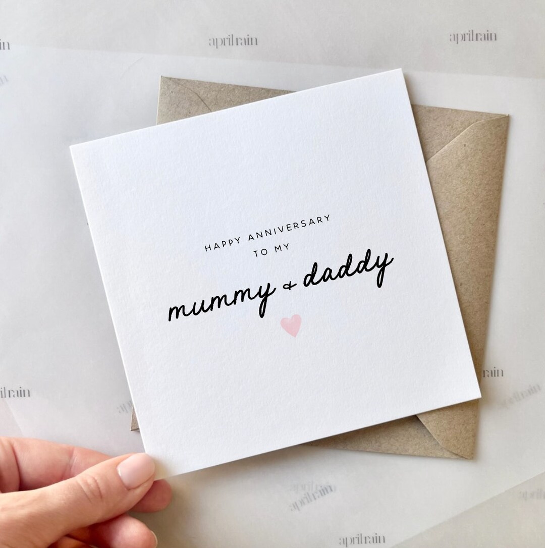 Happy Anniversary to My Mummy and Daddy | Anniversary Card, to My ...