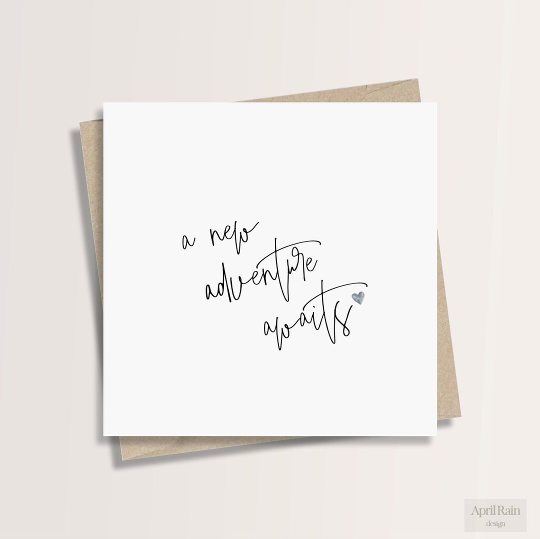 A New Adventure Awaits Card New Job Card Good Luck Card - Etsy UK