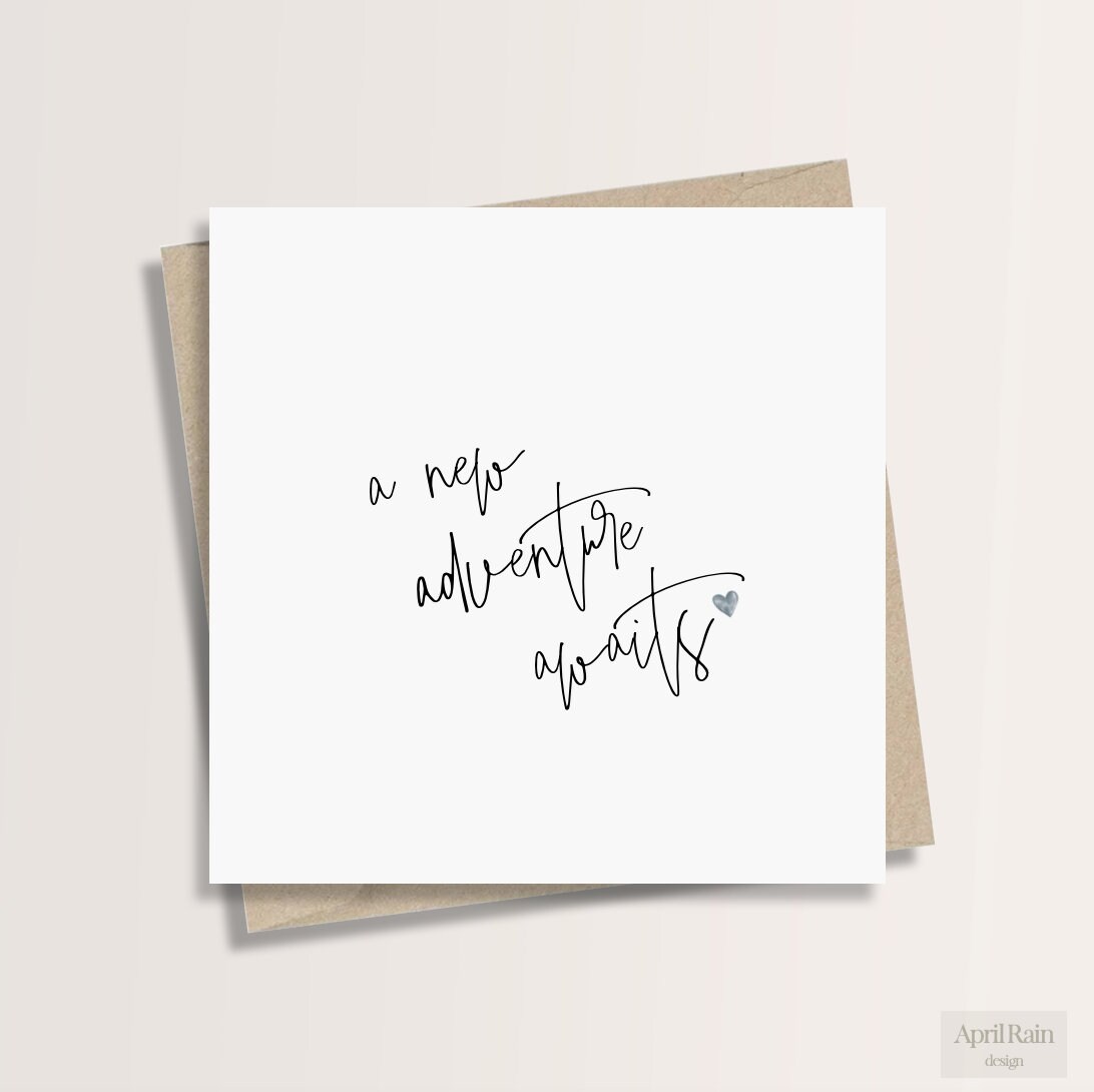 A New Adventure Awaits Card New Job Card Good Luck Card - Etsy UK