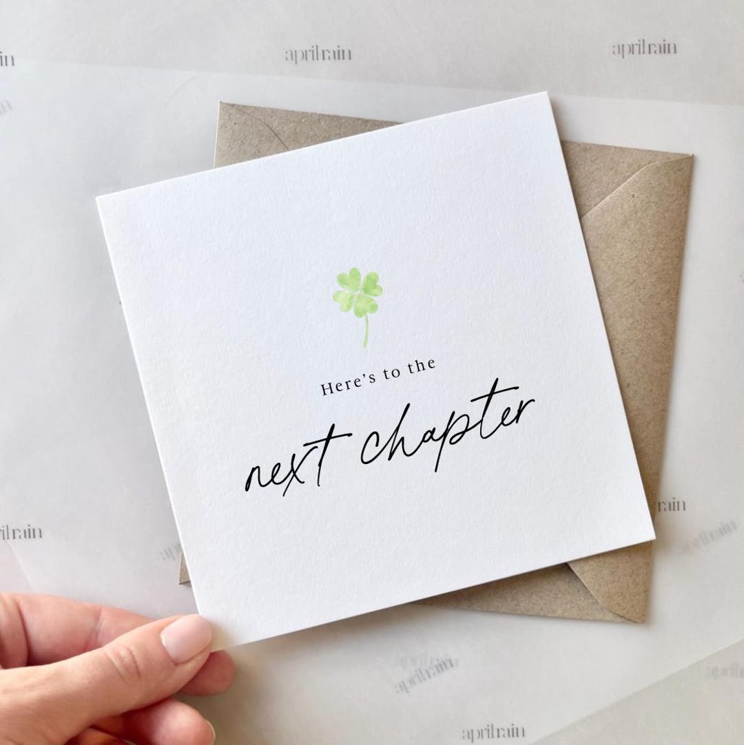 Here's to the Next Chapter Card | Good Luck Card, Next Chapter Card ...