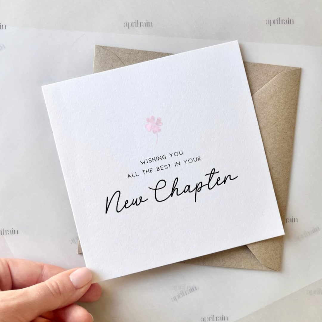 Wishing You All the Best in Your New Chapter Card | Good Luck Card ...