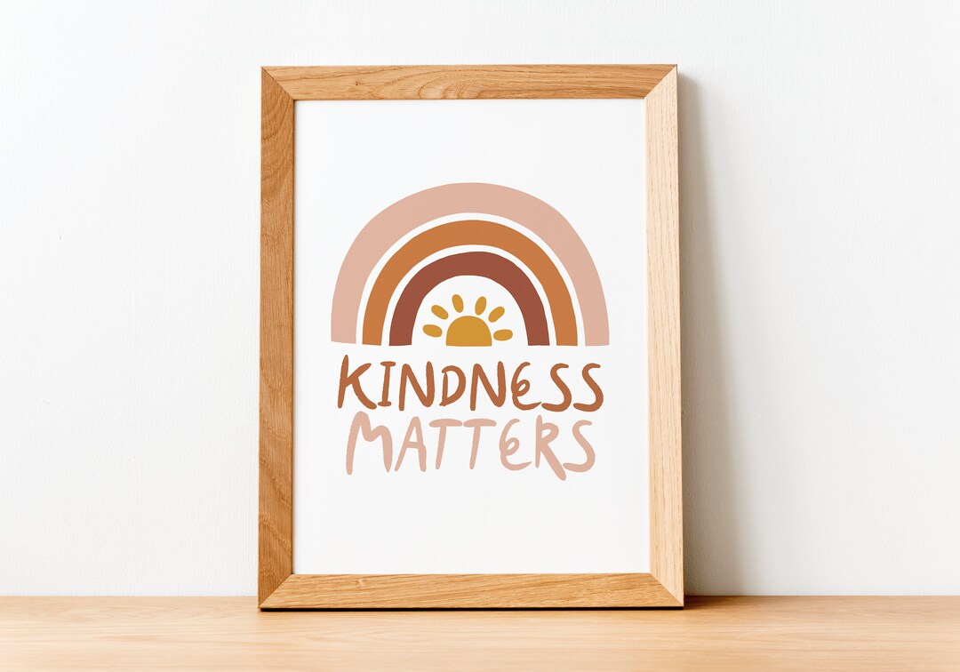 Kindness Matters Classroom Decor, Be Kind, Motivational Wall Art ...
