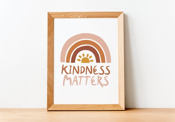 Kindness Matters Classroom Decor Be Kind Motivational Wall | Etsy