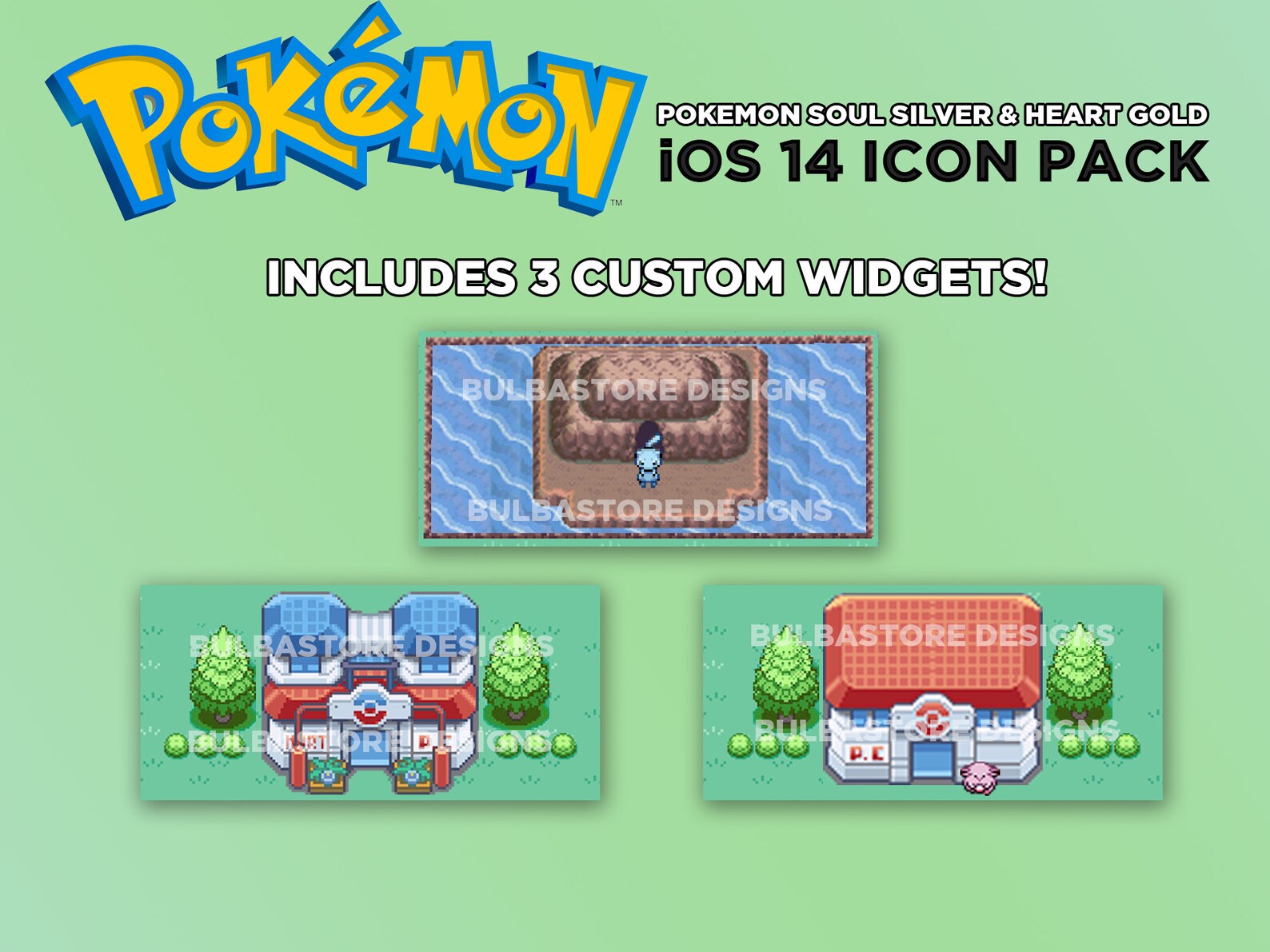 Custom IOS Icons & Widgets Pokemon Soul Silver and Heart Gold 73 Unique ...