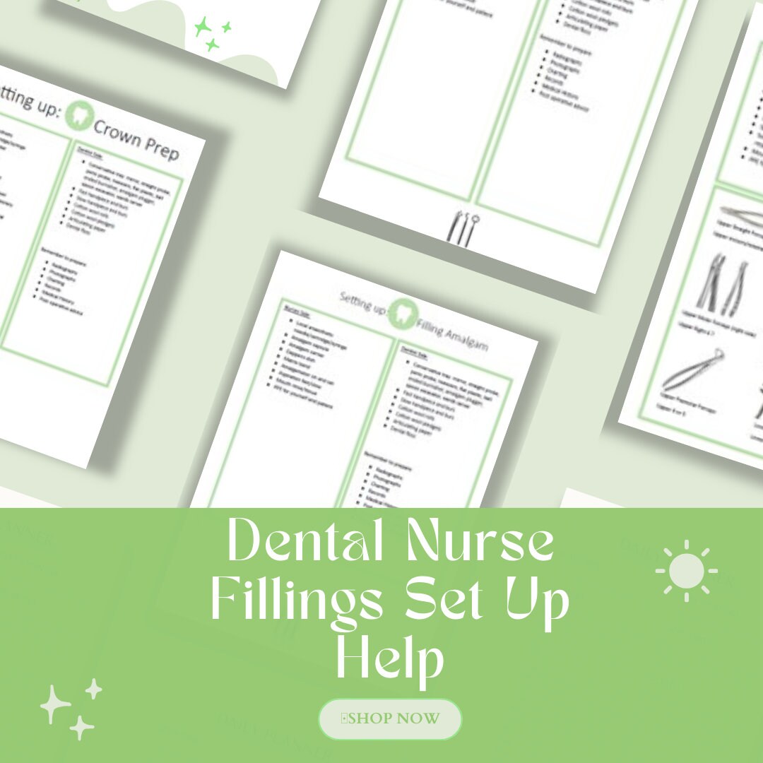 Dental Nurse Revision 'setting Up: Fillings' - Etsy
