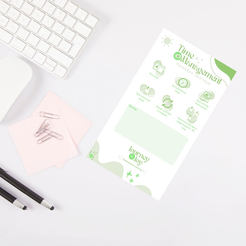 Time Management Pomodoro Technique - Etsy