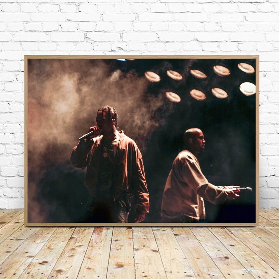 Travis Scott and Kanye Music Poster Canvas Wall Art Home Decor no Frame ...