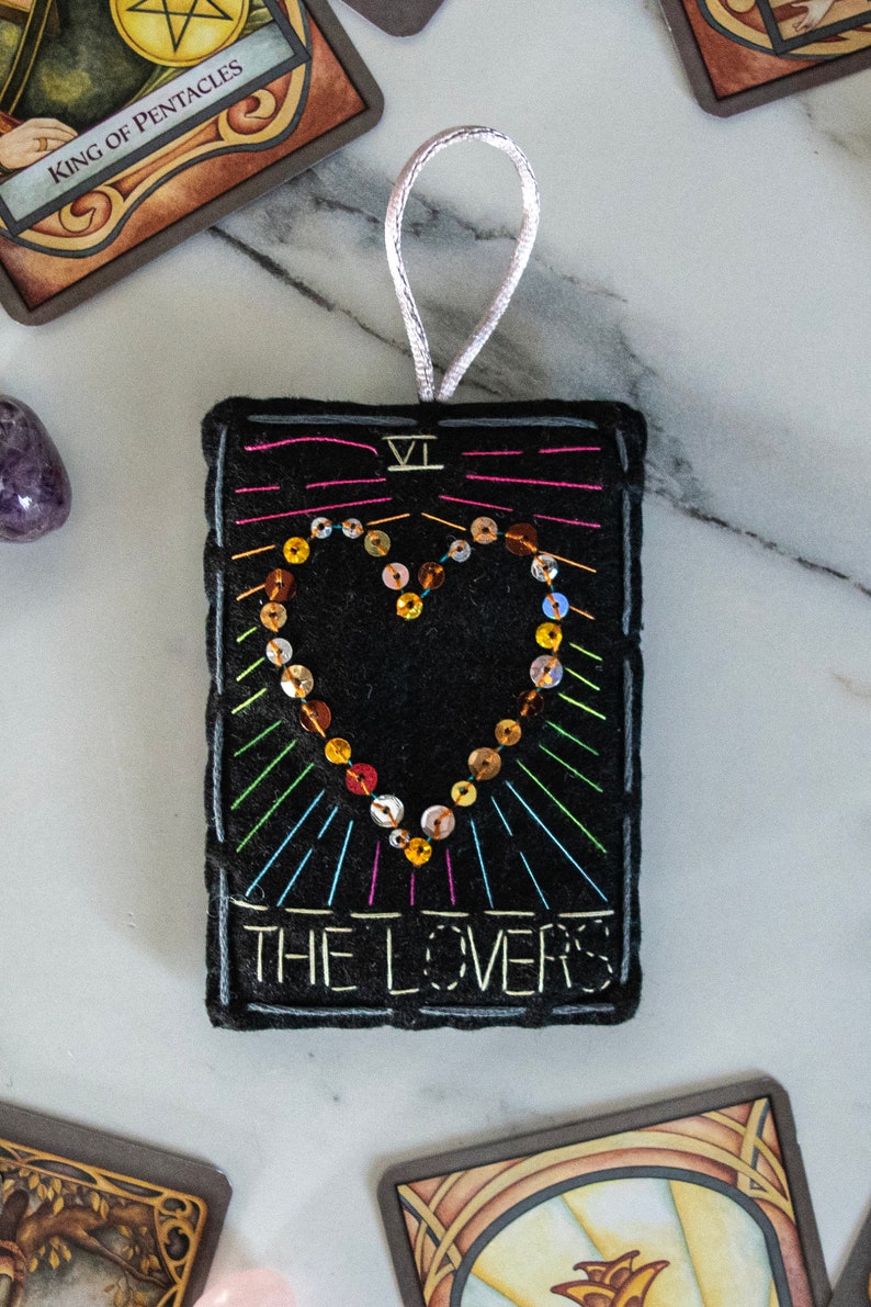 Handmade Felt Tarot Card Ornaments. Hand Embellished and Embroidered ...