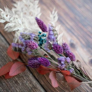 Mini dried flower bouquet dried flower bouquet purple | Etsy