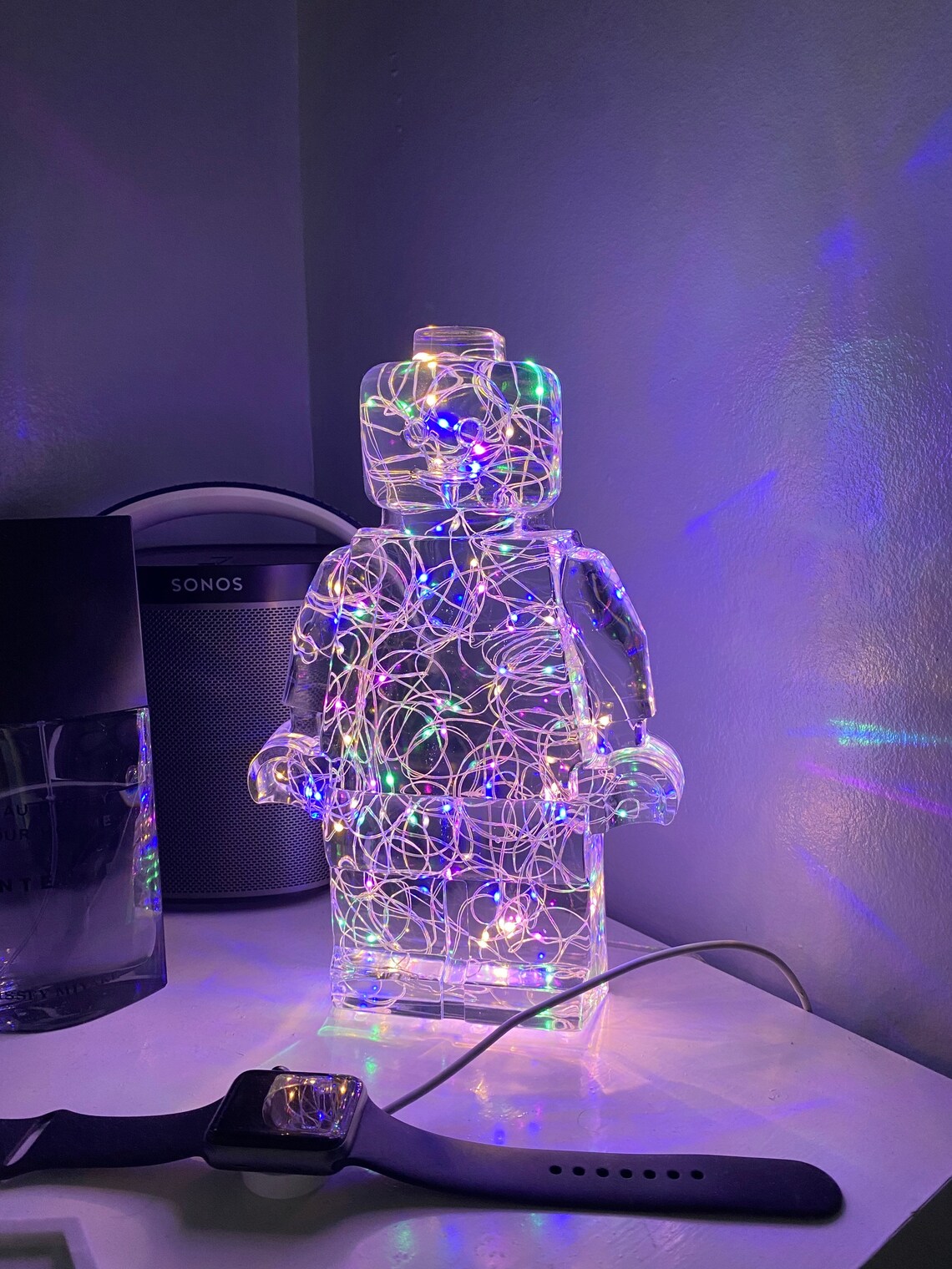 White Warm Light Resin Lego Man Led Light Lamp Sculpture | Etsy