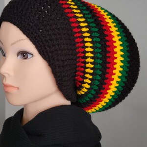 Large Rasta Tam, Dreadlocks Tam, Winter Tam, Slouching Beanie - Etsy