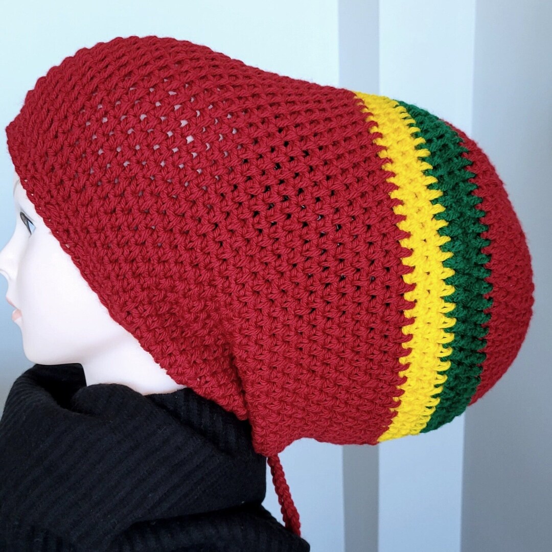 Large Rasta Tam, Dreadlocks Tam, Winter Tam, Slouching Hat,slouchy Hat ...
