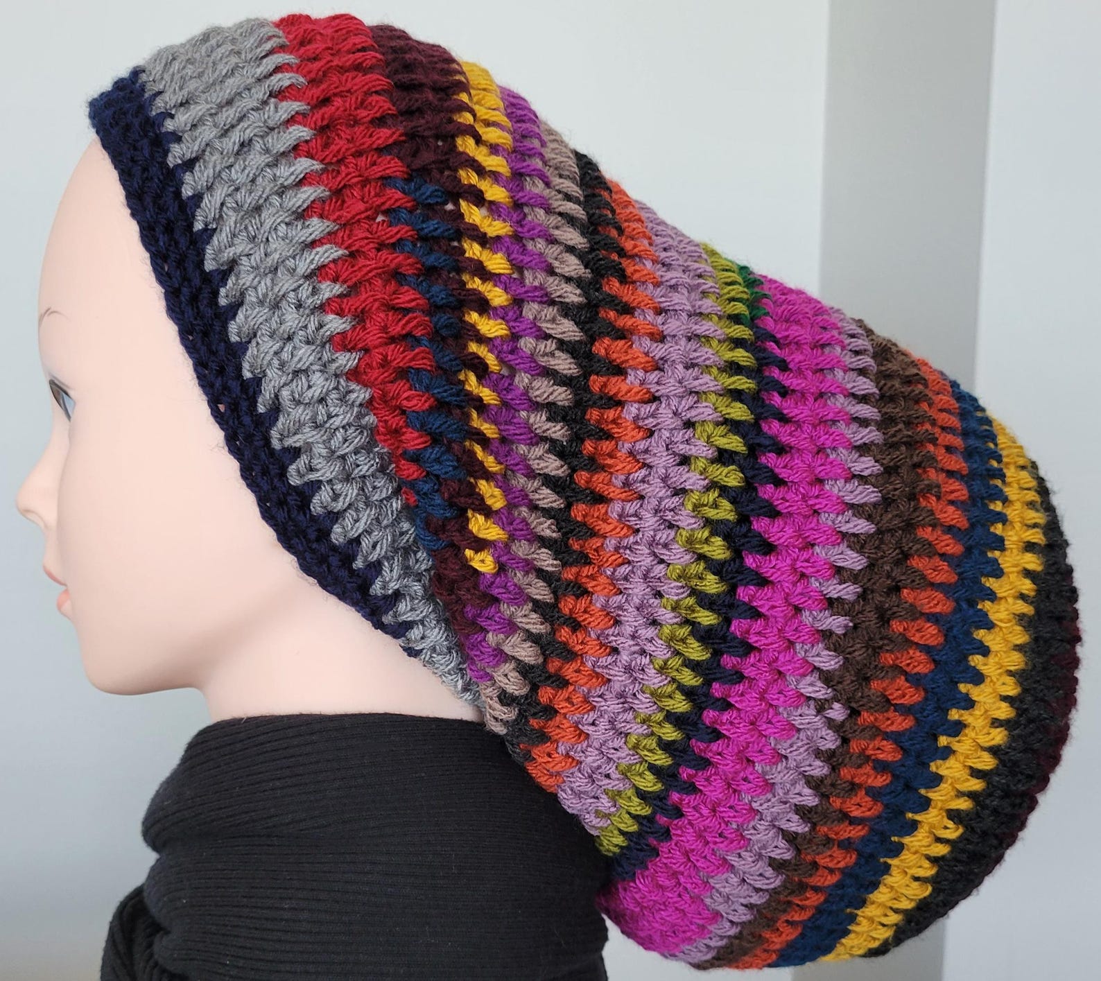 Large Rasta Tam, Dreadlocks Tam, Winter Tam, Slouching Hat,slouchy Hat ...