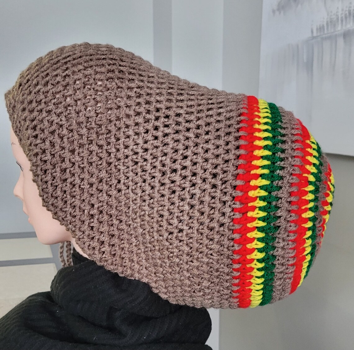 Large Rasta Tam, Dreadlocks Tam, Winter Tam, Slouching Beanie - Etsy