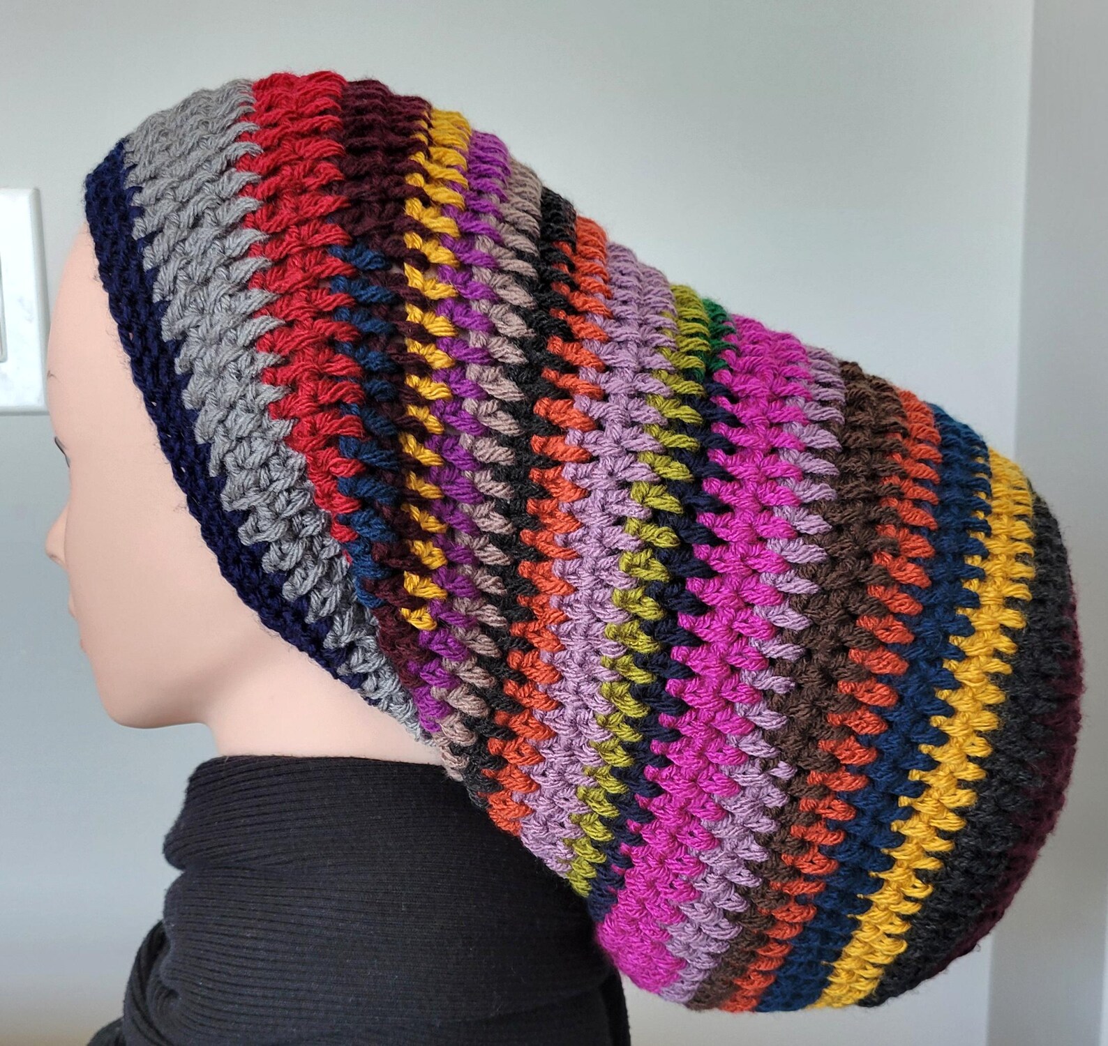 Large Rasta Tam, Dreadlocks Tam, Winter Tam, Slouching Hat,slouchy Hat ...
