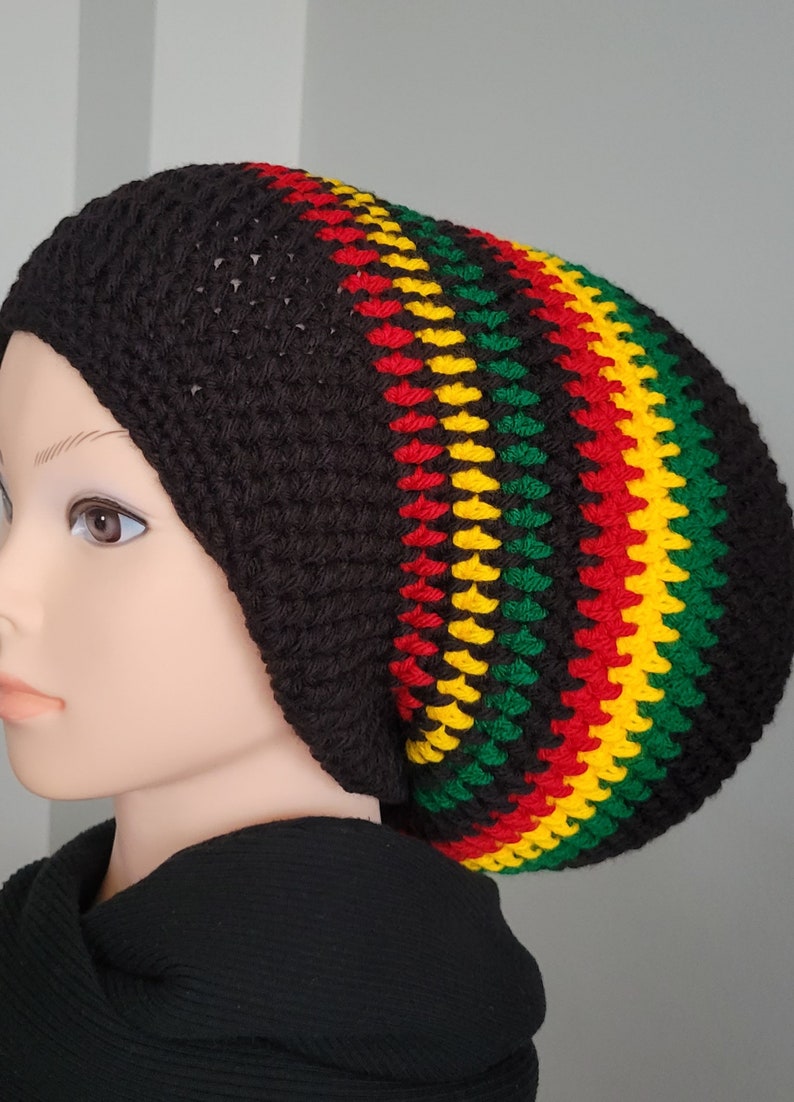Large Rasta Tam, Dreadlocks Tam, Winter Tam, Slouching Beanie - Etsy