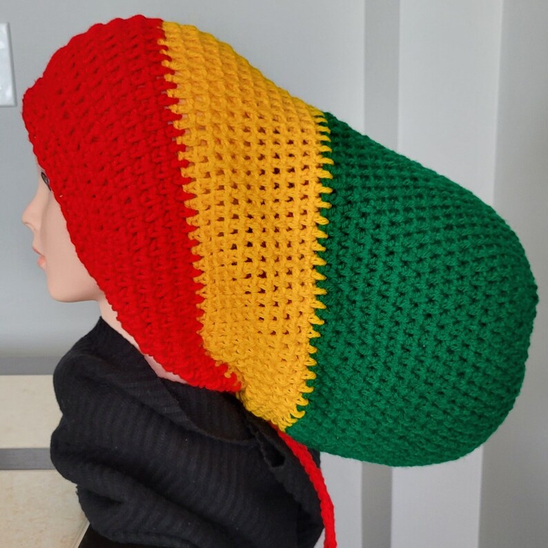 Winter Rasta Tam Dreadlocks Tam Slouchy Hat, Locks Sock, Dreadlock Hat ...