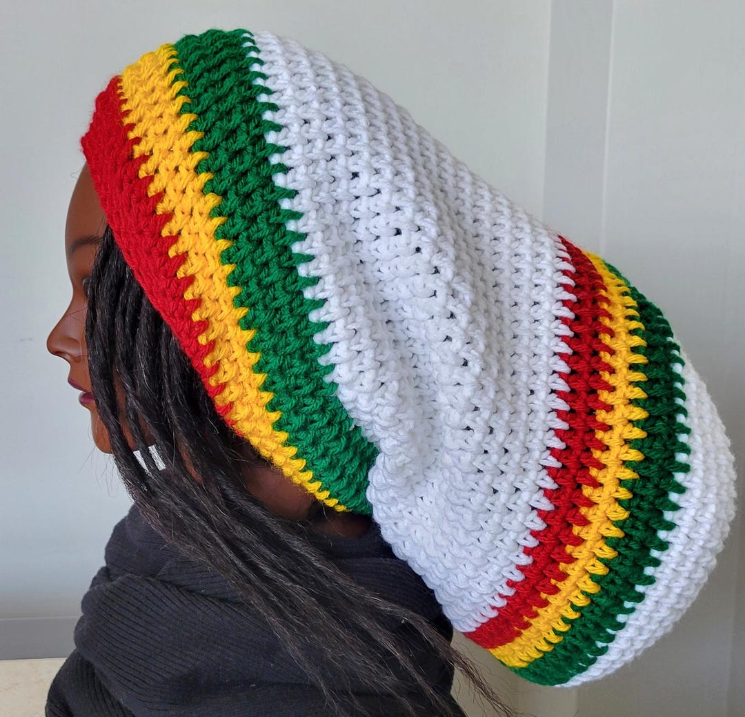 XL Rasta Tam Dreadlocks Tam Slouchy Hat,xl Hat,crochet Tam, Loc Sock - Etsy