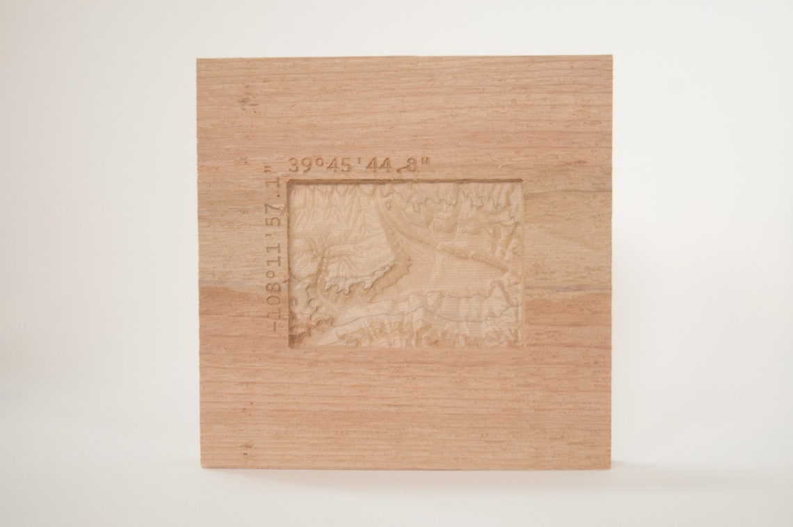 Custom 9x9 Wooden Raised-relief Map - Etsy