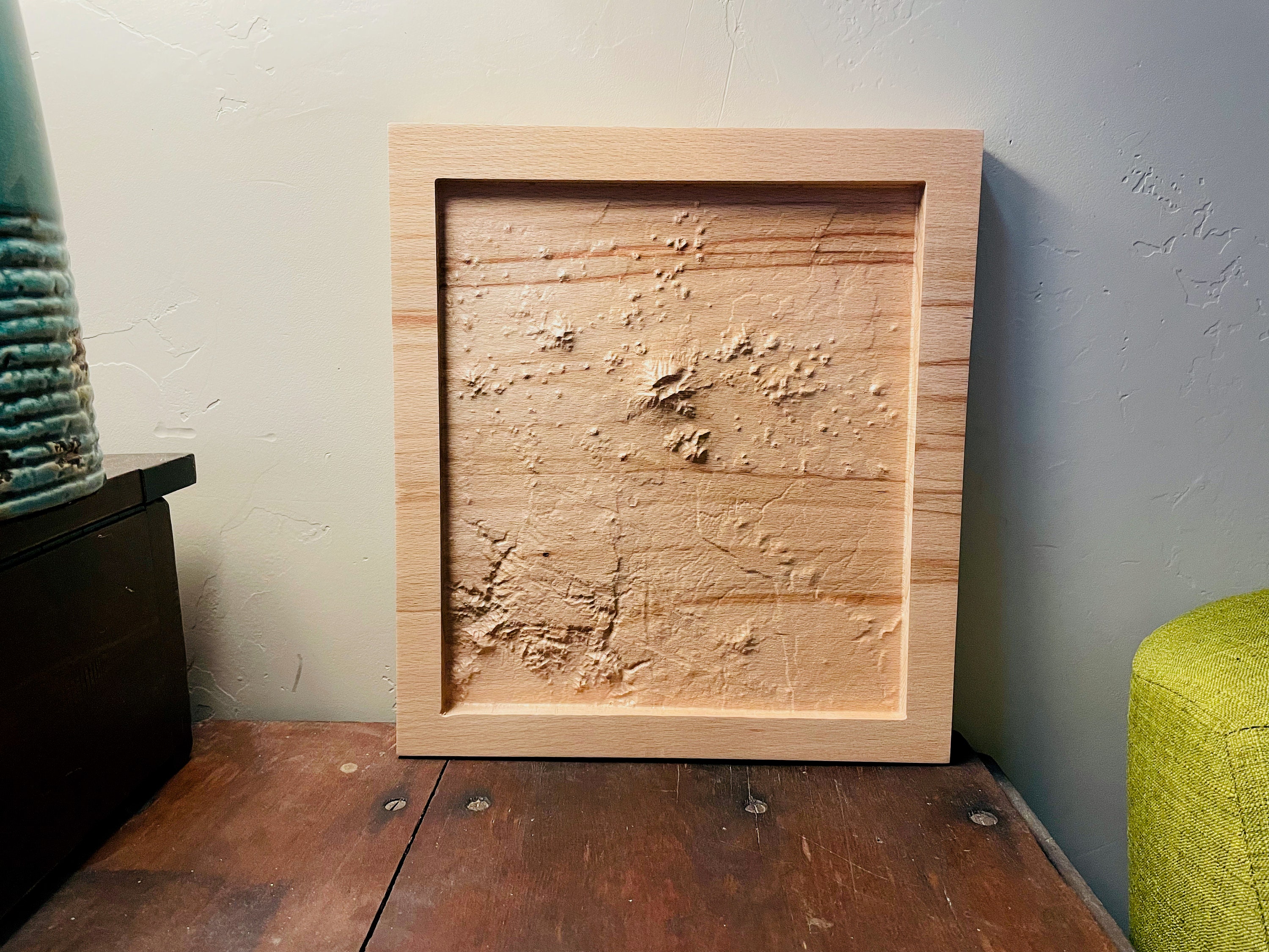 Custom 13" Wooden Raised-relief Map - Etsy