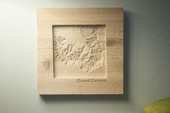 Custom 9x9 Wooden Raised-relief Map - Etsy