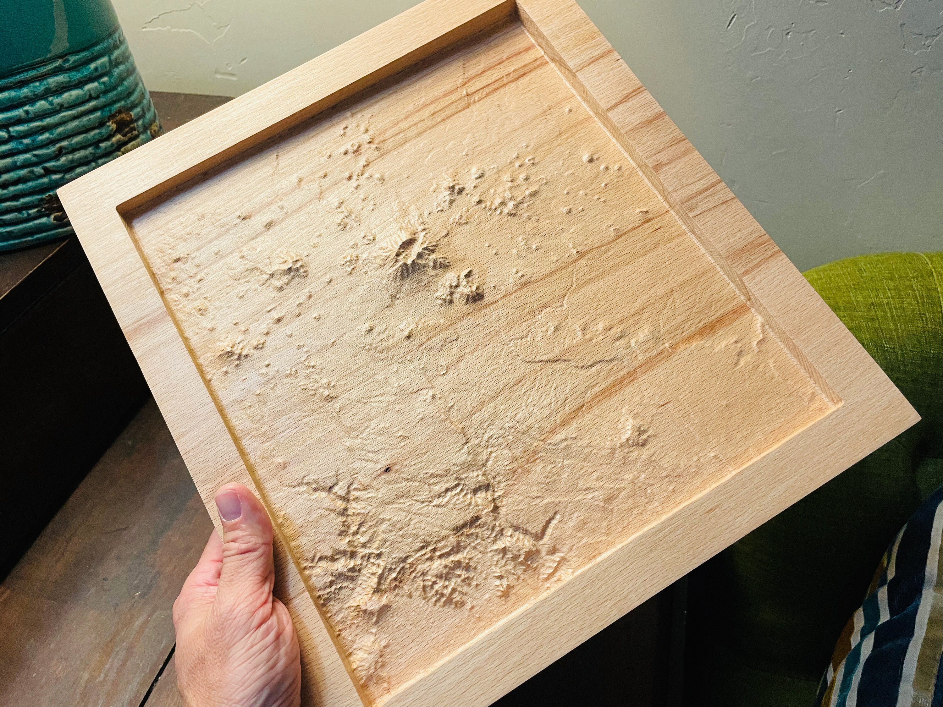 Custom 13" Wooden Raised-relief Map - Etsy