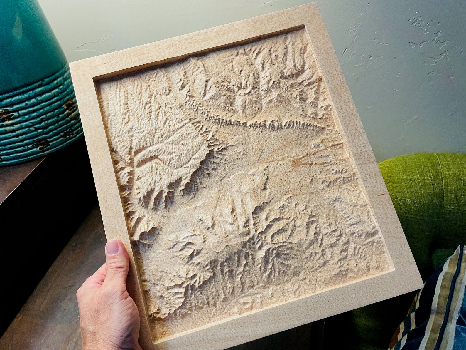 Custom 13" Wooden Raised-relief Map - Etsy