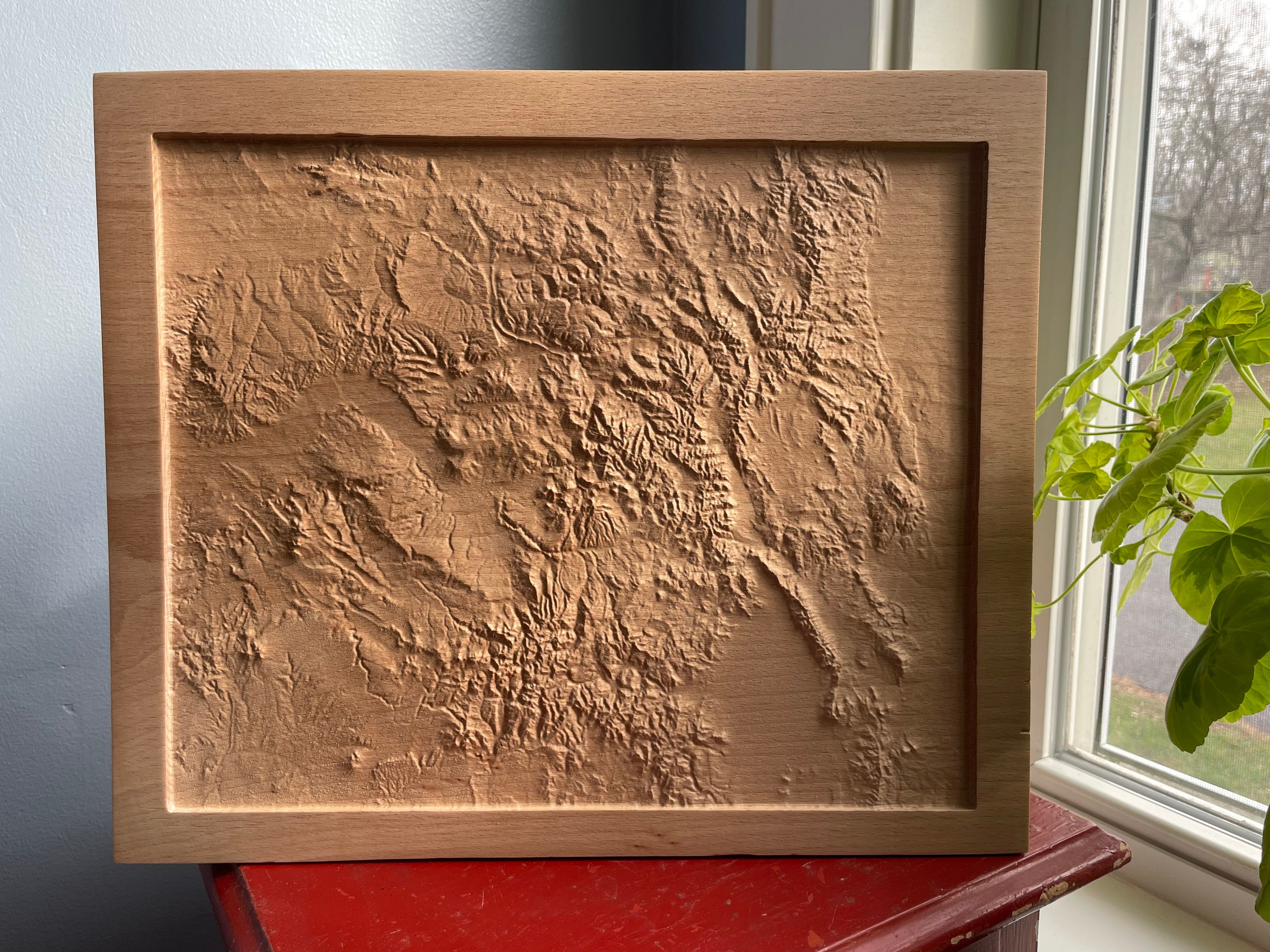 Custom 13" Wooden Raised-relief Map - Etsy