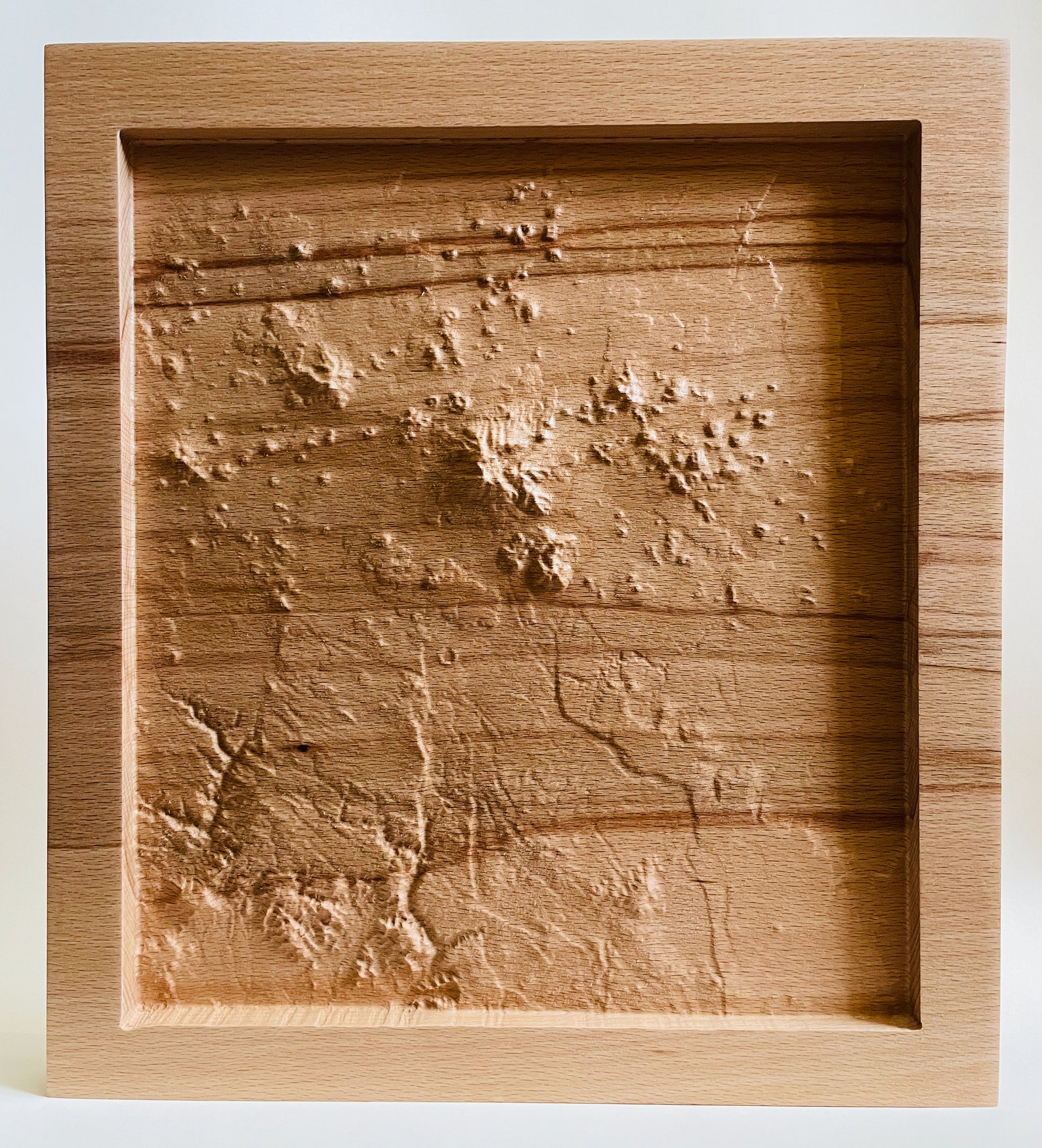 Custom 13" Wooden Raised-relief Map - Etsy