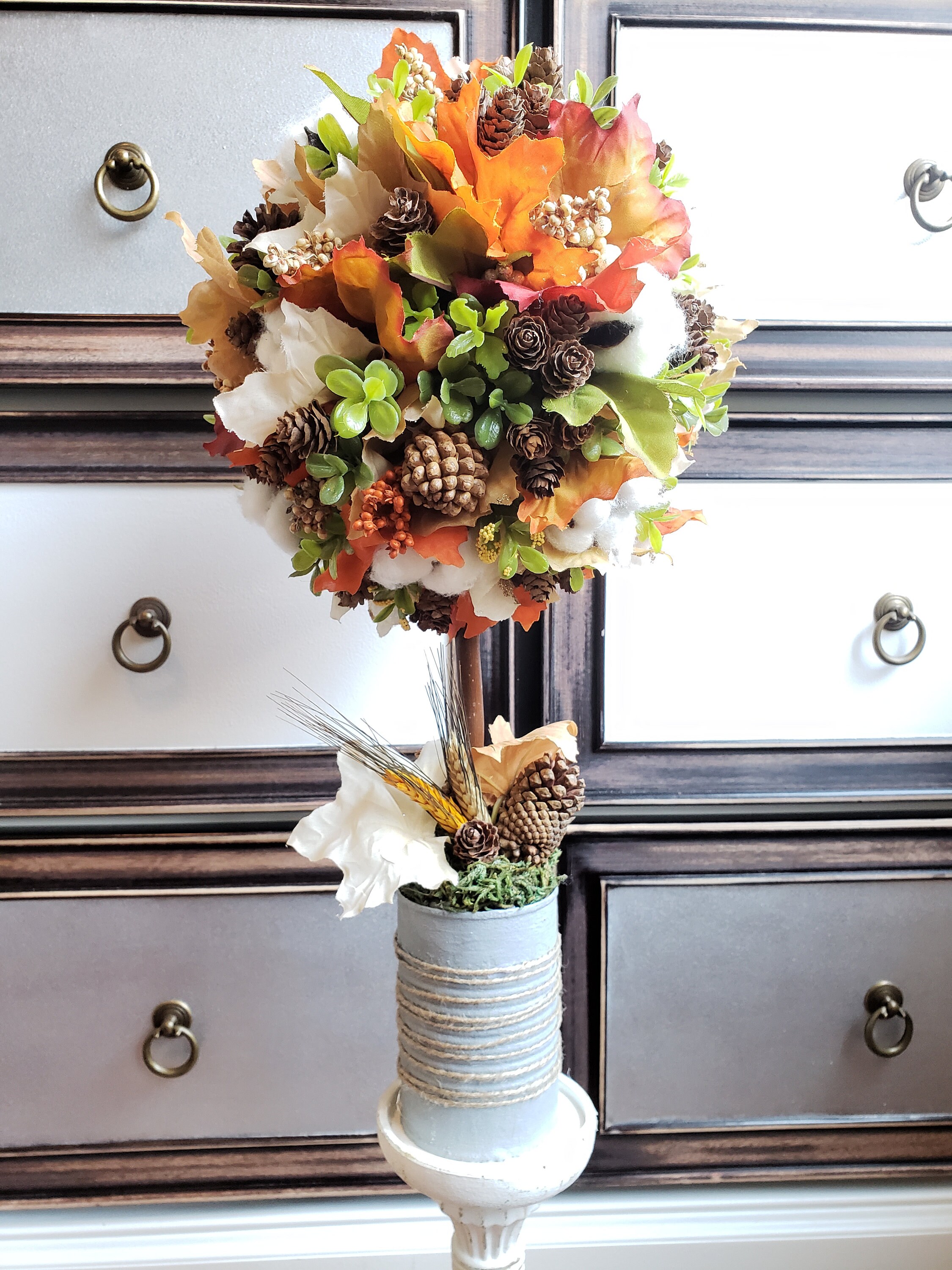 18" Fall Topiary Tree - Etsy