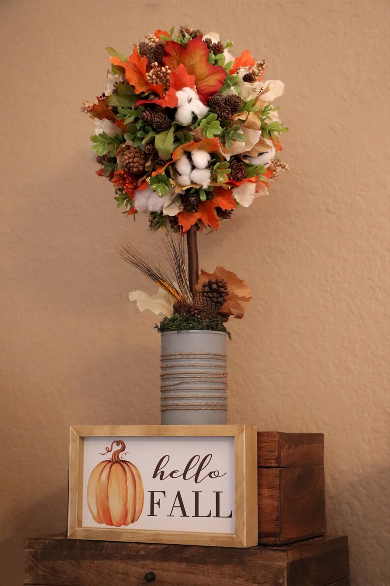 18" Fall Topiary Tree - Etsy