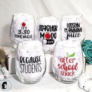 Teacher Gift Wine Glass / Teacher Appreciation Gift / Funny Gifts for ...