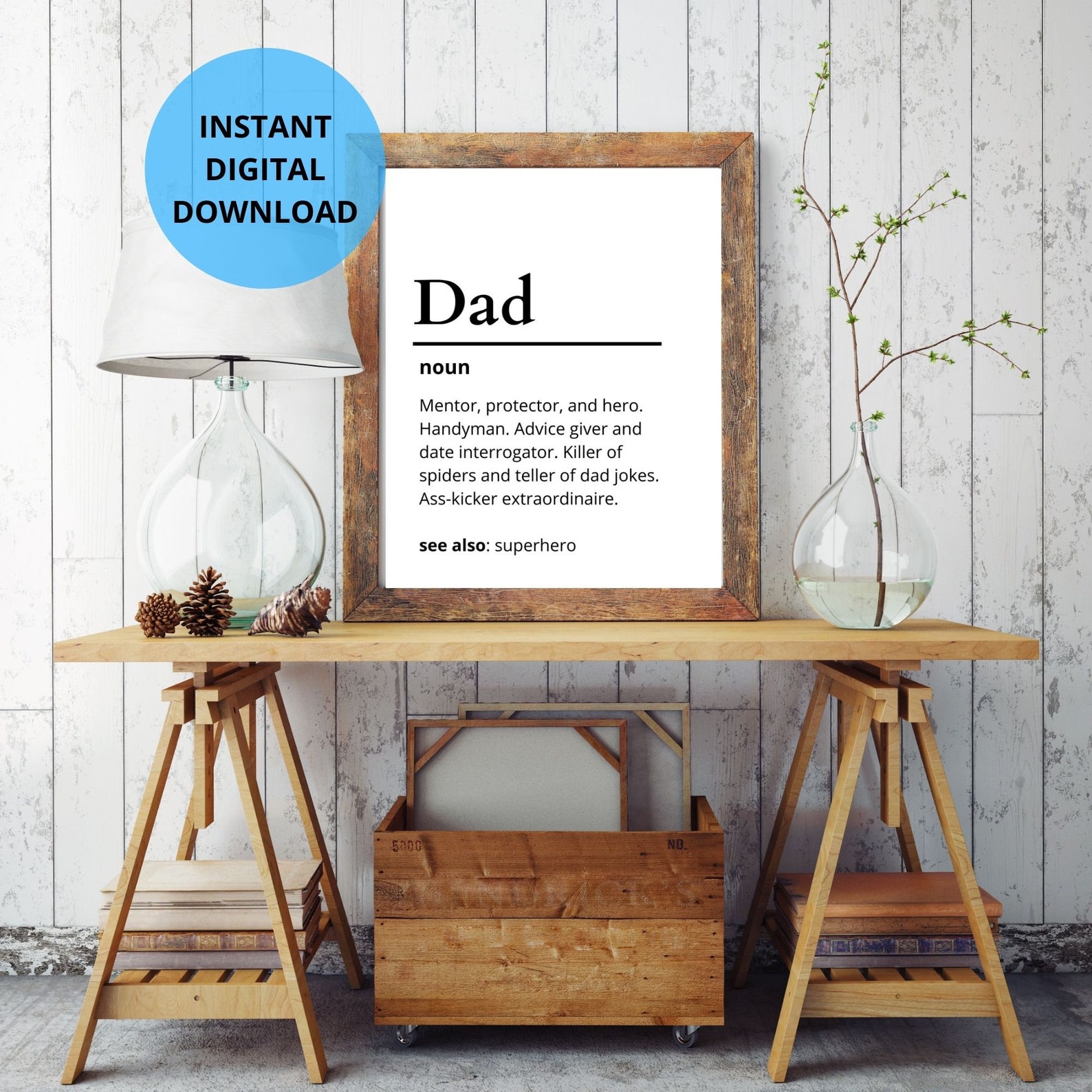 Dad Definition Wall Art / Definition Print / Fathers Day / Printable ...